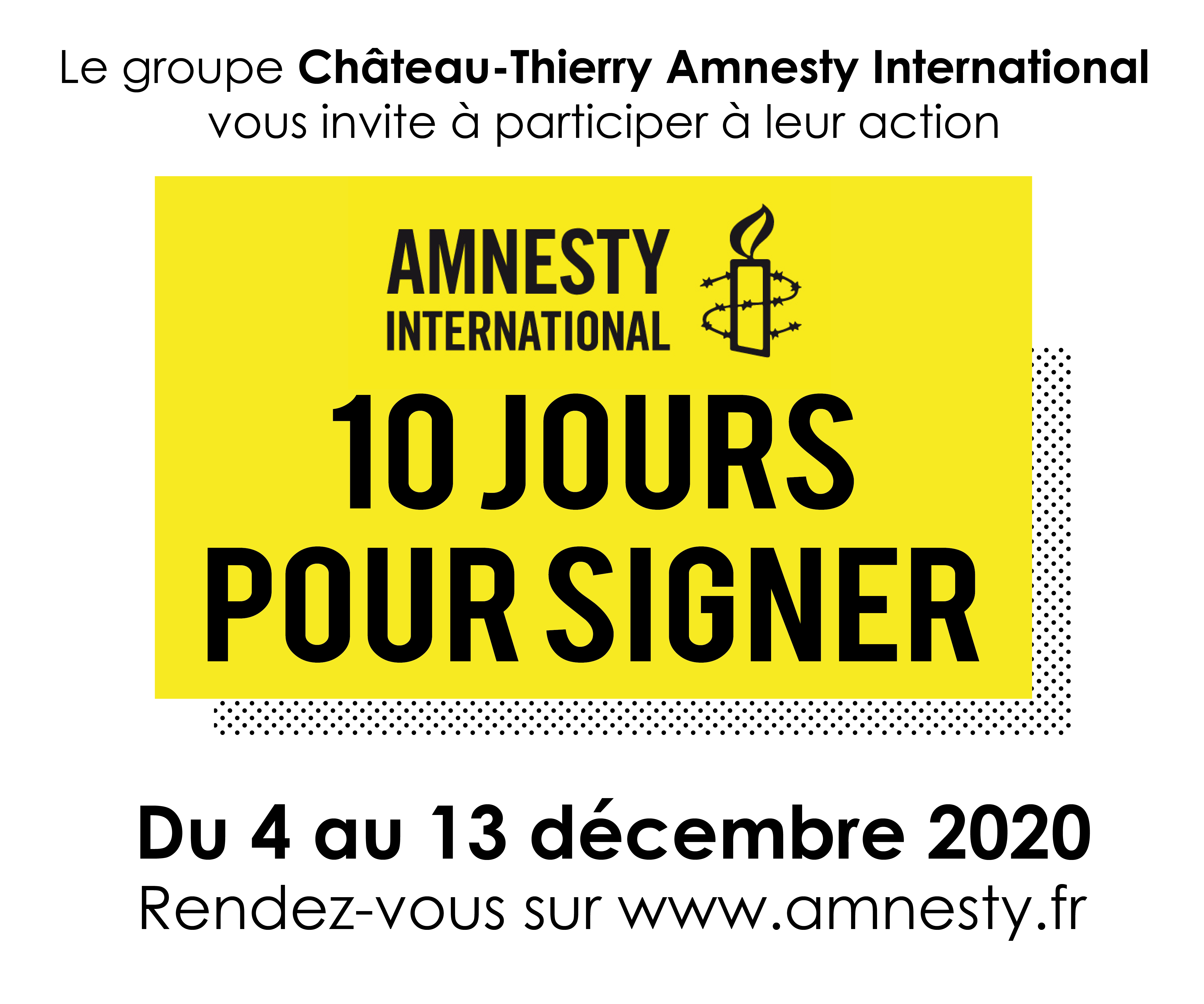Campagne Damnesty International 10 Jours Pour Signer Château Thierry
