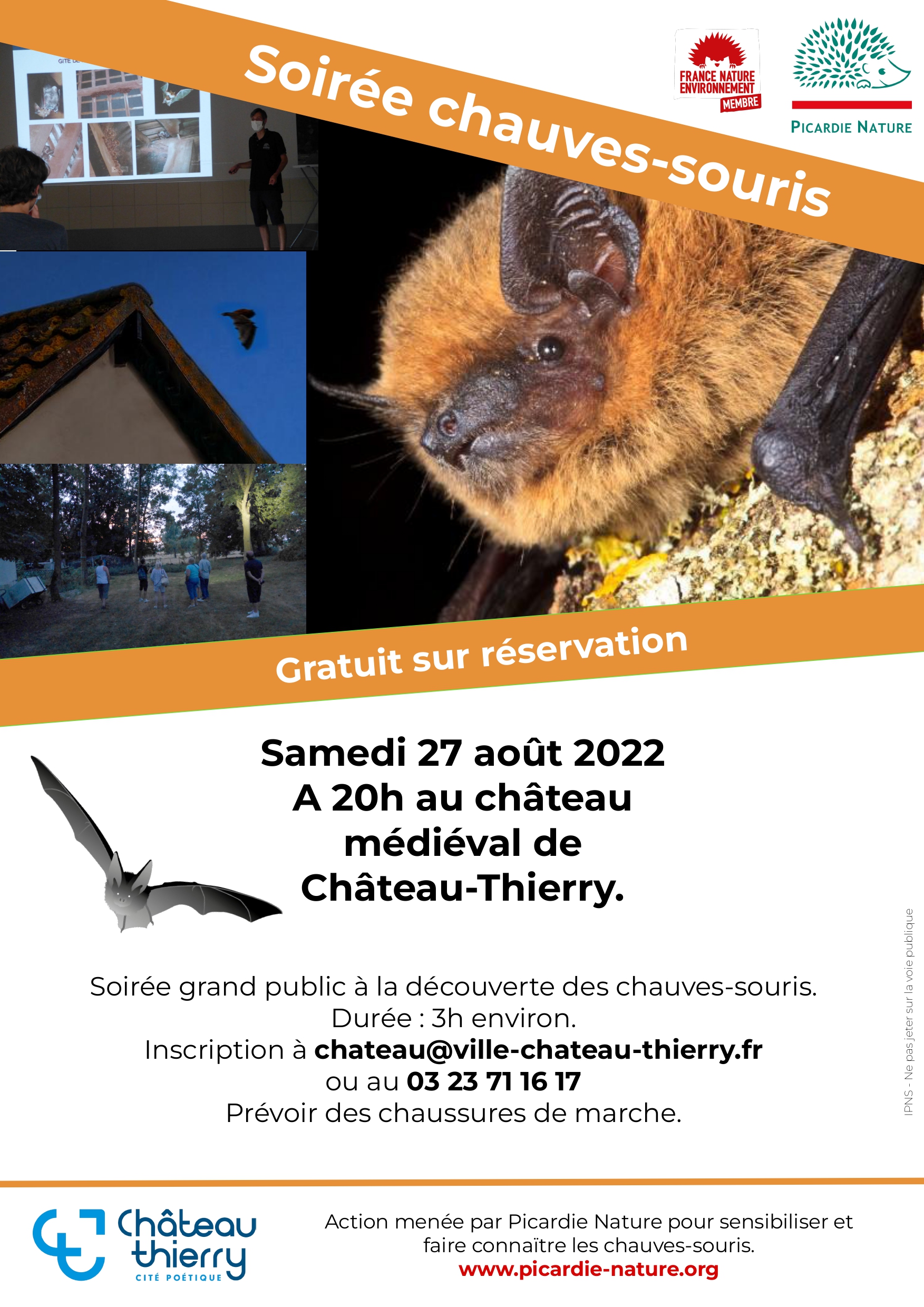 Soirée spéciale "À la découverte des chauves-souris" | Château-Thierry