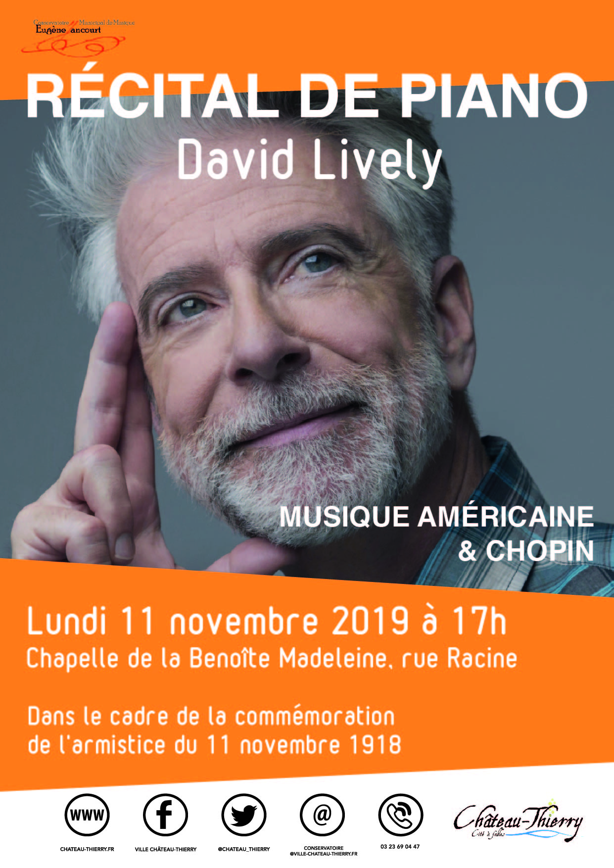 David Lively : Récital de piano | Château-Thierry