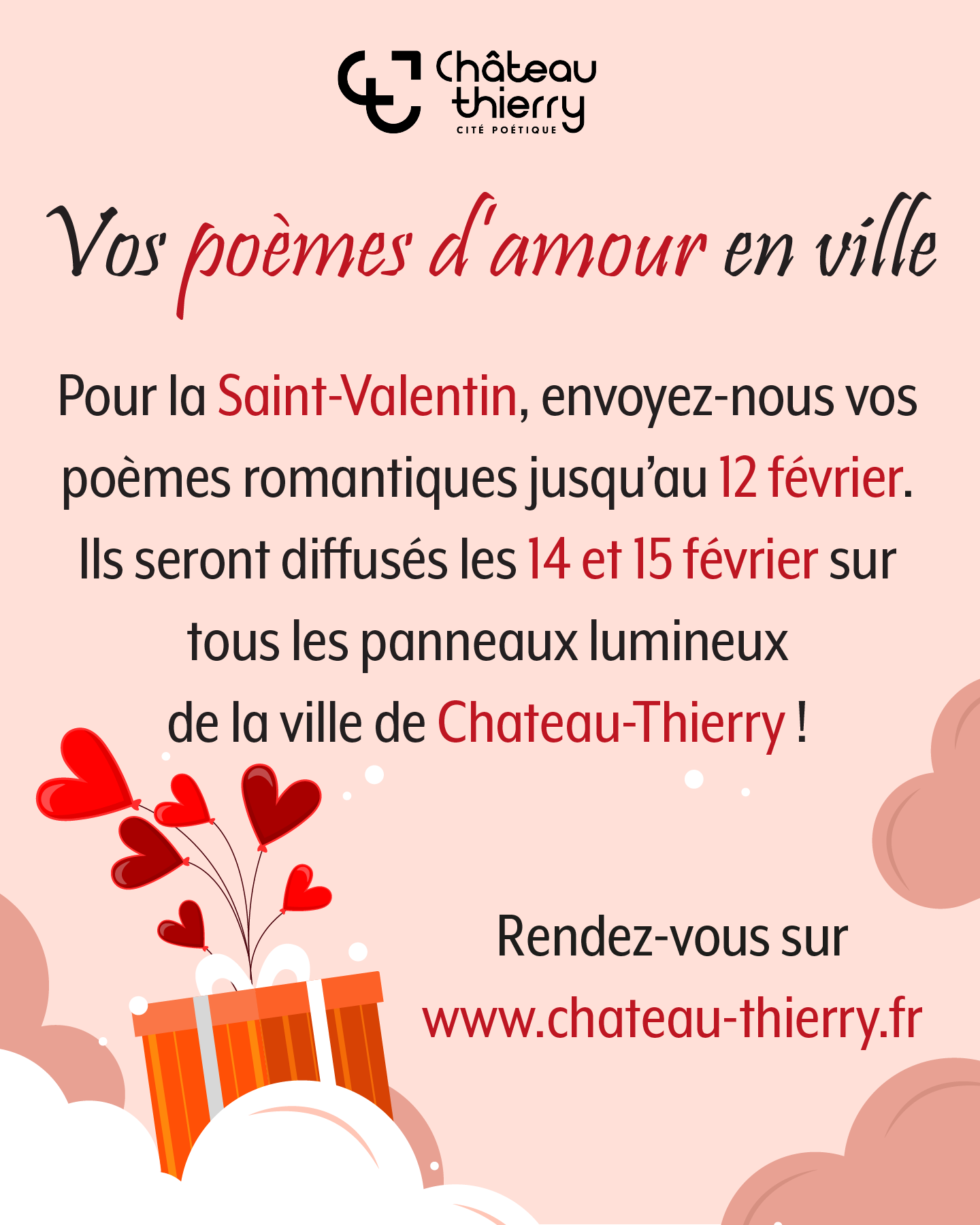 Saint Valentin : Vos poèmes romantiques en ville | Château-Thierry
