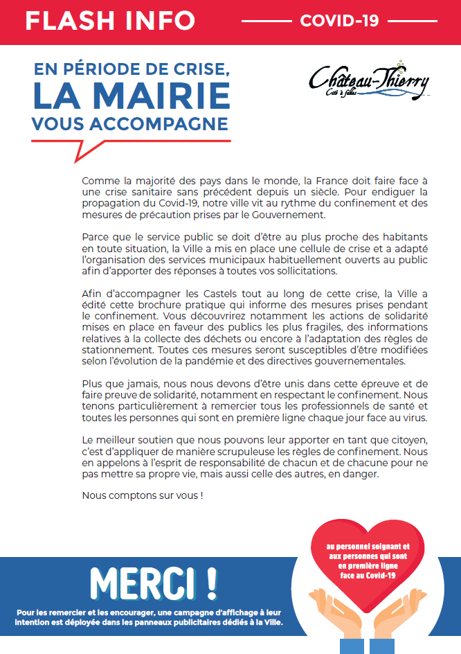 Flash Info #1 - COVID-19 | Château-Thierry